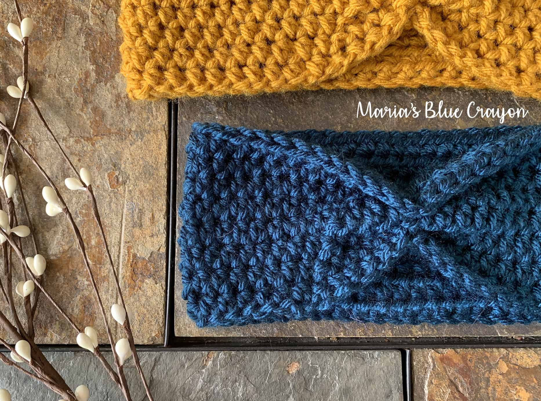 Simple Crochet Ear Warmer Free Pattern for Beginners - Maria's Blue Crayon