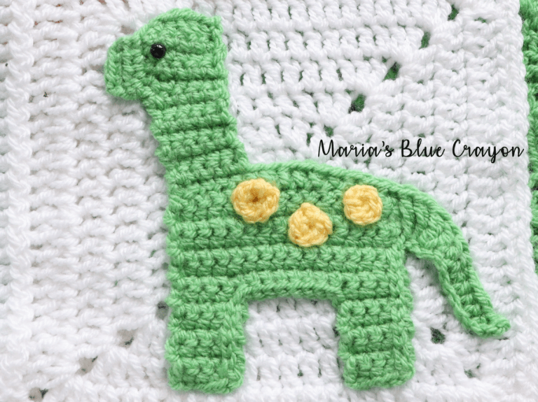 Crochet Brontosaurus Dinosaur Pattern - Maria's Blue Crayon