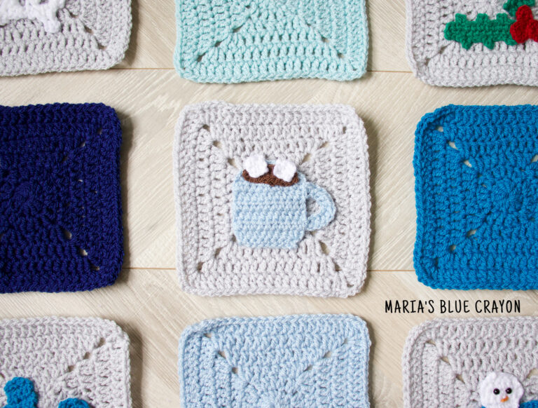 Hot Chocolate Applique Crochet Pattern - Maria's Blue Crayon