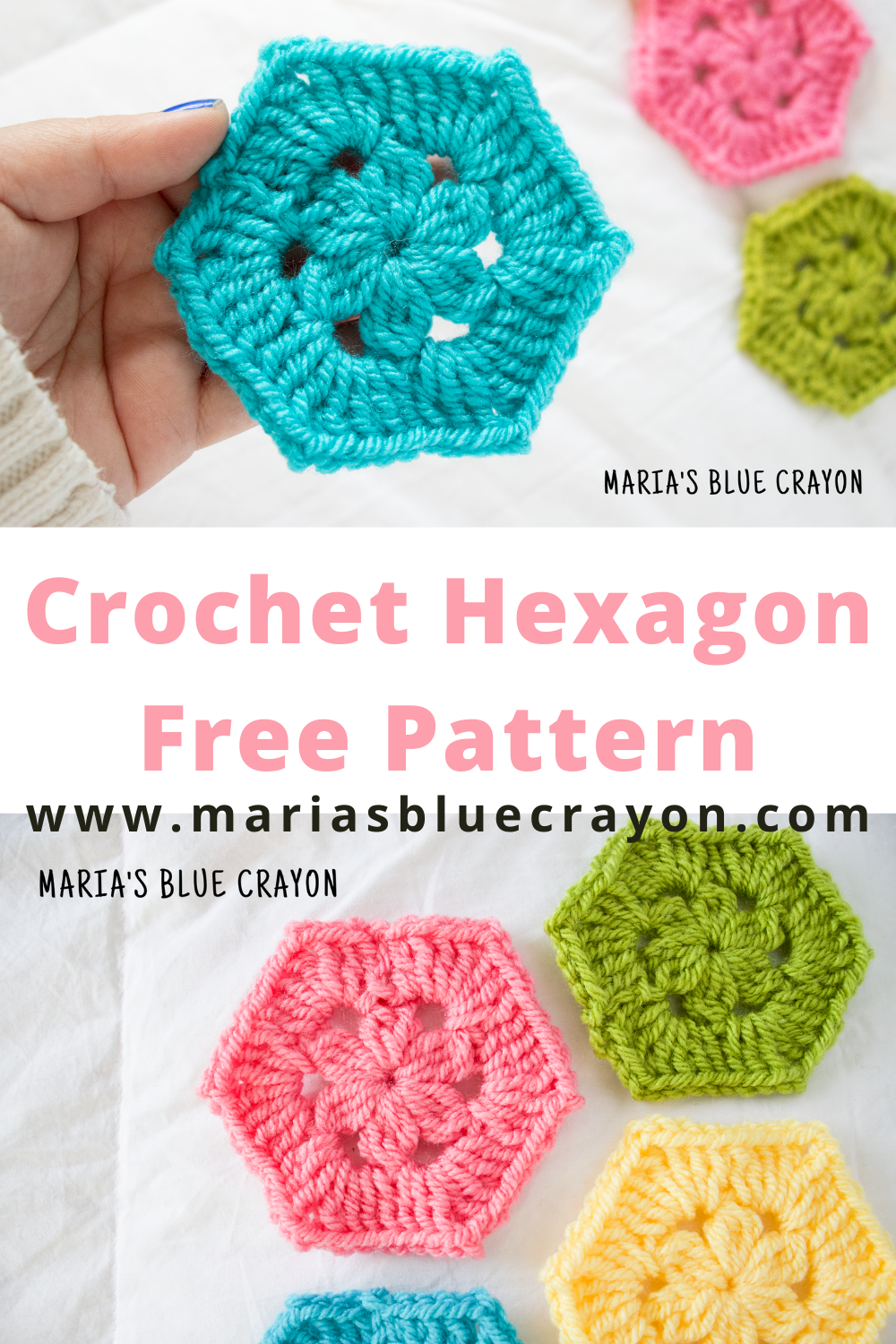Crochet Hexagon Pattern - Maria's Blue Crayon