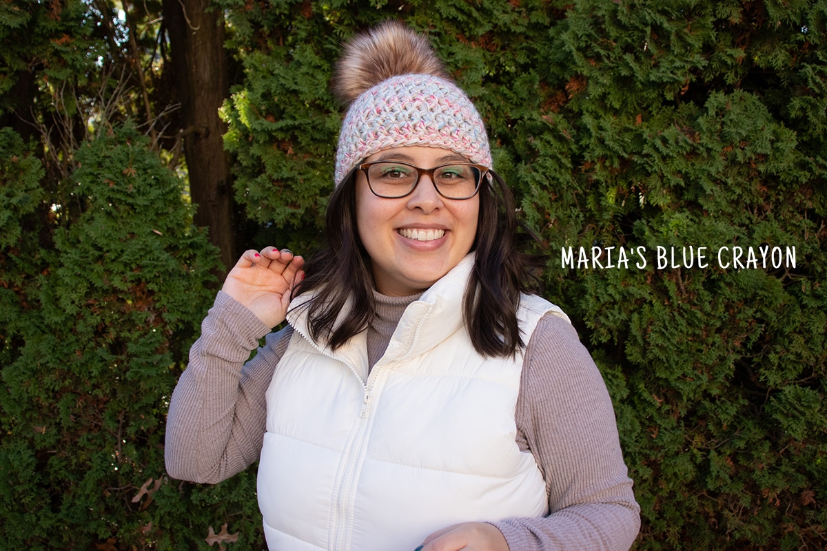 Simple Beginner-Friendly Crochet Hat Pattern - Maria's Blue Crayon
