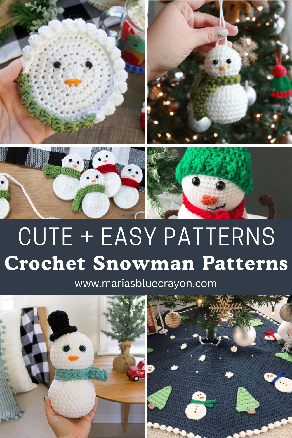 Free Crochet Snowman Patterns: Easy And Cute - Maria's Blue Crayon